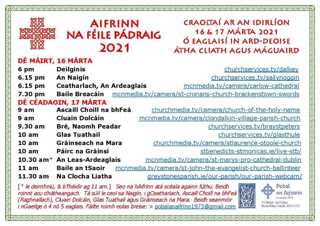 Lá Fhéile Pádraig / St Patrick's Day Resources 2021 - Archdiocese of Dublin